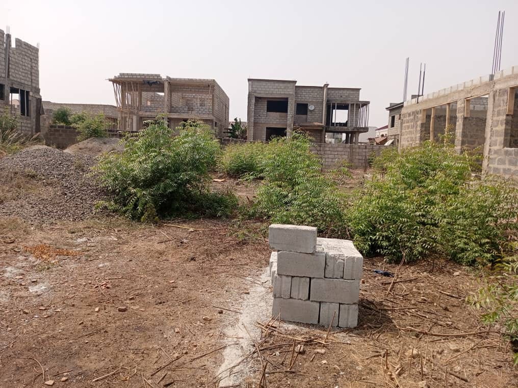 Registered half plot of land with uncompleted 2 shops for sale at ...